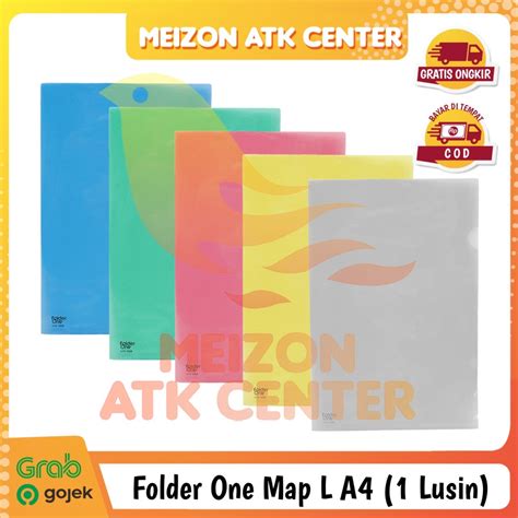 Map L A4 FOLDER ONE Map Bening L Folder A4 Atk Murah 1 LUSIN Lazada