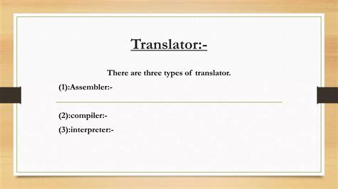 Translatorscompiler Assembler Interpretor Pptx Programming