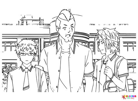 Free Printable Saiki K Coloring Page Free Printable Coloring Pages