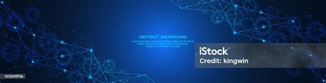 글로벌 네트워크 연결 및 배너 디자인 또는 헤더를위한 점과 선을 연결하는 통신의 추상적 인 기술 배경 0명에 대한 스톡 벡터 아트 및 기타 이미지 Istock