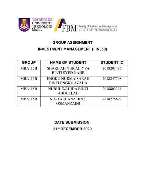 Fin358 Group Assignment Nelsonoisingh