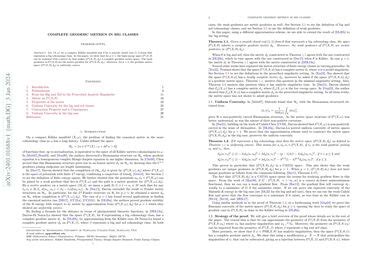 Complete Geodesic Metrics In Big Classes Papers With Code