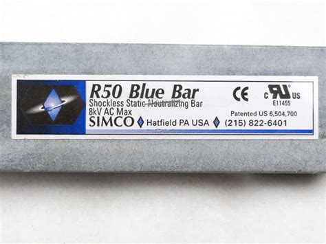 Used Simco R Blue Bar Shockless Static Neutralizing Bar