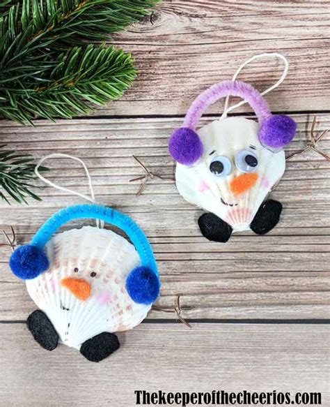 Silly Snowman Seashell Ornaments The Keeper Of The Cheerios