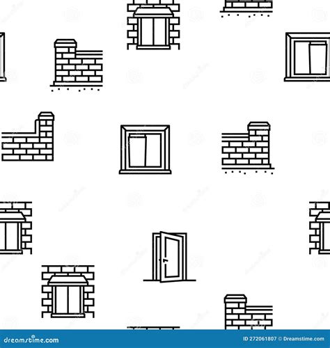 Building House Structure Vector Seamless Pattern Stock Vector Illustration Of Cityscape Real