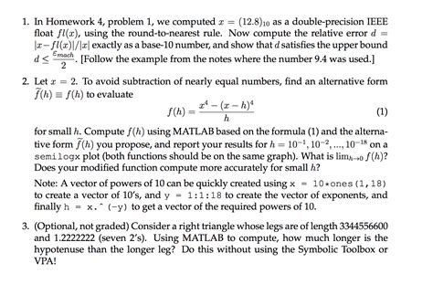 Solved 1 In Homework 4 Problem 1 We Computed X 12 8 10