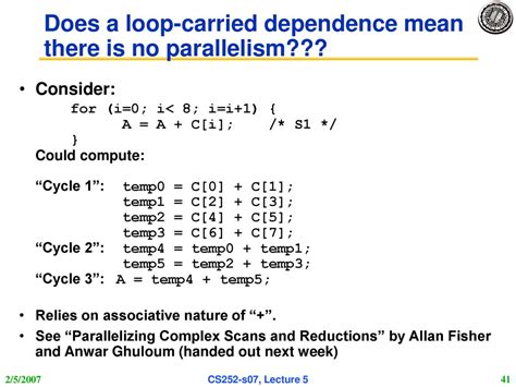 CS252 Graduate Computer Architecture Lecture 5 Software Scheduling
