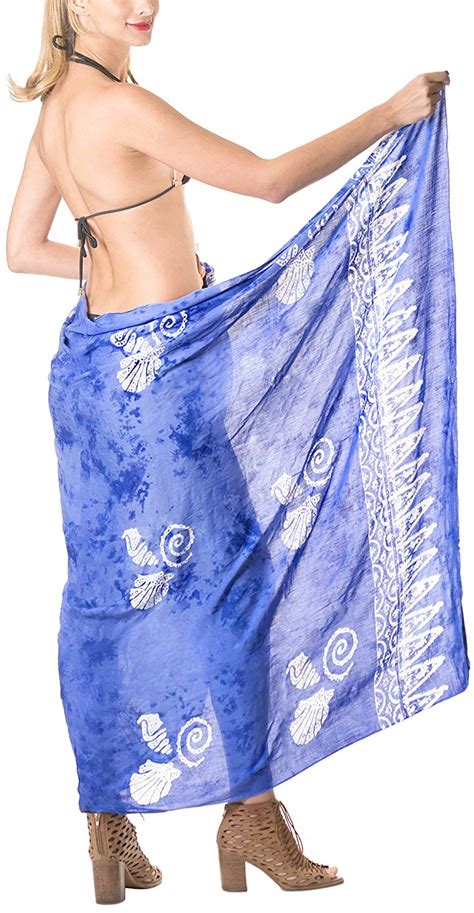 La Leela Womens Plus Size Sarong Swimsuit Cover Up Beach Wrap Skirt