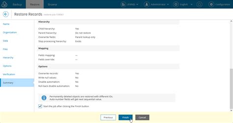 Step 9 Finish Working With Wizard Veeam Backup For Salesforce User Guide