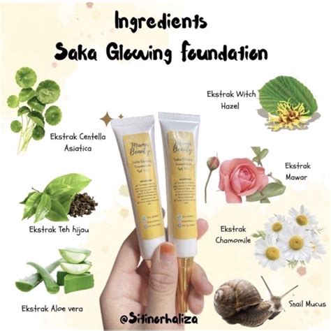 Saka Glowing Foundation Spf 50 Saka Face Mist Glowing Ready Stock
