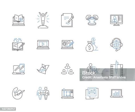 고객 홍보 라인 아이콘 모음입니다 개인화 참여 커뮤니케이션 후속 조치 관계 공감 충성도 벡터 및 선형 일러스트레이션 피드백 영향 접근성 개요 표지판 세트 감사에 대한 스톡