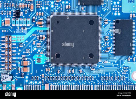 Electronic Circuit Board With Processor Stock Photo Alamy