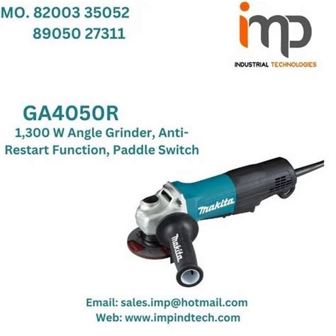 Makita Ga R W Angle Grinder Anti Restart Function Paddle