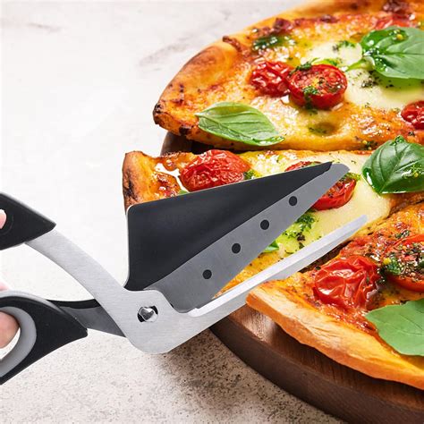 Pizza Scissors Cutter Ergonomic One Handed Operation Stainless Steel