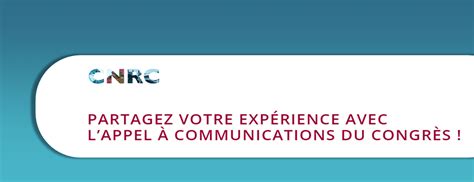 Cnrc 2023 Ouverture De Lappel à Communications Oncorif