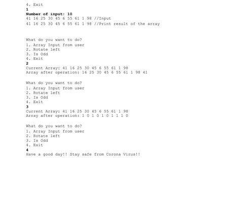 Solved Activity Create A Program Myarray C Pts Which Chegg