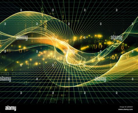 Fractal Realms Series Backdrop Of Fractal Elements Grids And Symbols