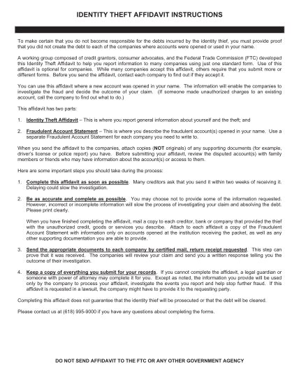 23 Identity Theft Affidavit Free To Edit Download And Print Cocodoc