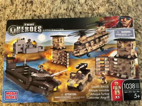Mega Bloks True Heros Construction Stealth Attack 1038 Pieces New