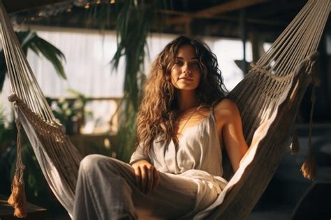 Premium Ai Image Brazilian Female Hammock Relaxation Seeker