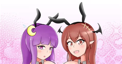 東方project パチュこあ乳合わせ さしこんのイラスト Pixiv