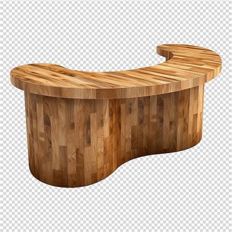 Premium PSD Wooden Counter Isolated On Transparent Background Png
