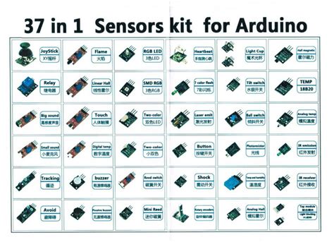 Sensor Kit Arduino 37 In 1 Набір 37 шт модулів із датчиками для