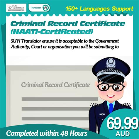 Naati Certificated Police Clearance Certificate No Criminal Record