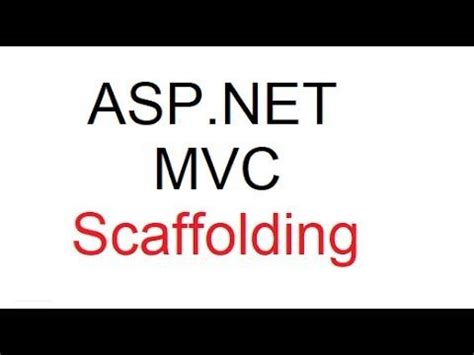 CRUD Operation Using Scaffolding MVC Scaffolding Operator Coding