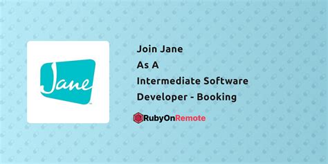 Intermediate Software Developer Booking Remote Job At Jane