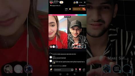 Maaz Safdar Vs Ayat Akbar Tiktok Live Match Youtube
