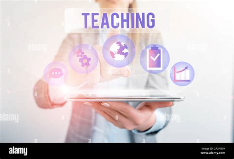 Conceptual Hand Writing Showing Teaching Concept Meaning Act Of Giving Information Explaining