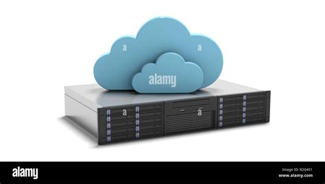 Cloud Computing Server Computer Server Unit And Storage Cloud Isolated