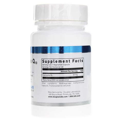 Douglas Labs Coenzyme Q10 60 Mg 60 Capsule Free 2 To 4 Day Delivery