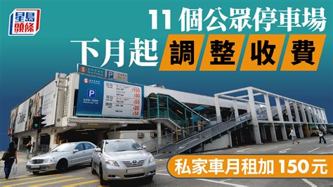 11個公眾停車場下月起調整收費 私家車月租加150元（附各停車場新收費）