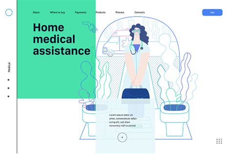Template Asuransi Medis Bantuan Medis Rumah Ilustrasi Stok Unduh