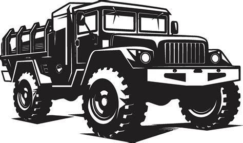 Military Pathfinder 4x4 Black Emblem Battle Ready Transport Vector Logo
