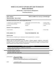 IBS810 NXX Final Exam Assignment FInal Docx SENECA COLLEGE OF APPLIED
