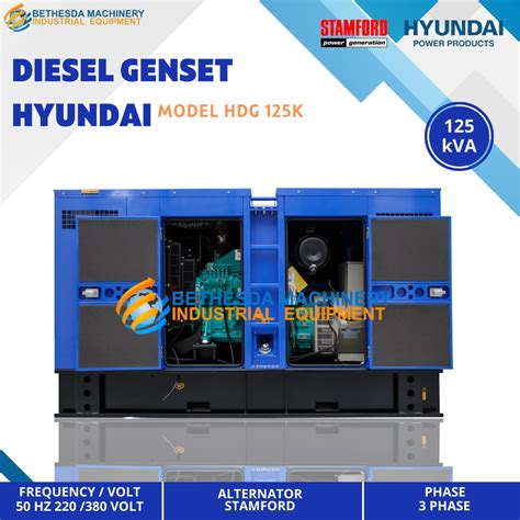 Jual Mesin Diesel Genset Silent 125 Kva Hyundai Murah Shopee Indonesia