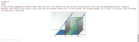 Solved Problem A Cube Of Some Transparent Material Whose Chegg