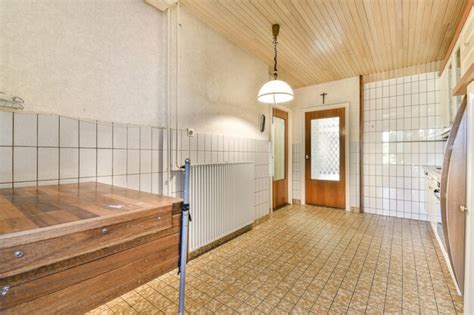 Premium Photo A Large Bathroom With A Shower And A Wooden Counter