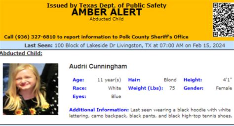 Alerta AMBER emitida por niña de 11 años desaparecida Austin Latino