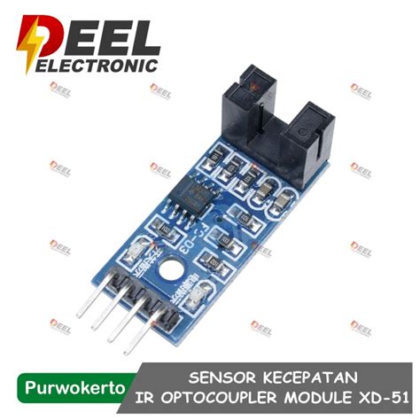 jual sensor kecepatan ir optocoupler module xd 51 infrared speed shopee indonesia