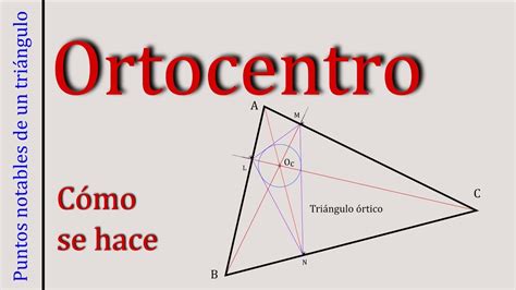 Cómo se dibuja el ortocentro de un triángulo YouTube