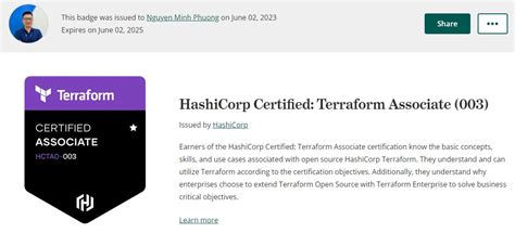 Phuong Nm On Linkedin Hashicorp Terraformcertified 16 Comments