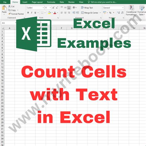 Excel Example Count Cells With Text In Excel Myritebook Learn Tutorials