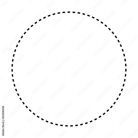 Circle Shape Dotted Icon Vector Geometry Symbol For Creative Graphic