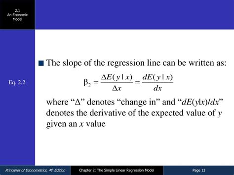 Ppt Chapter 2 The Simple Linear Regression Model Specification And Estimation Powerpoint