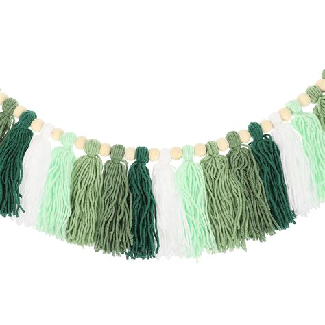 Upouart 1pack Wall Pendant Tassel Shape Assorted Color Cotton Thread