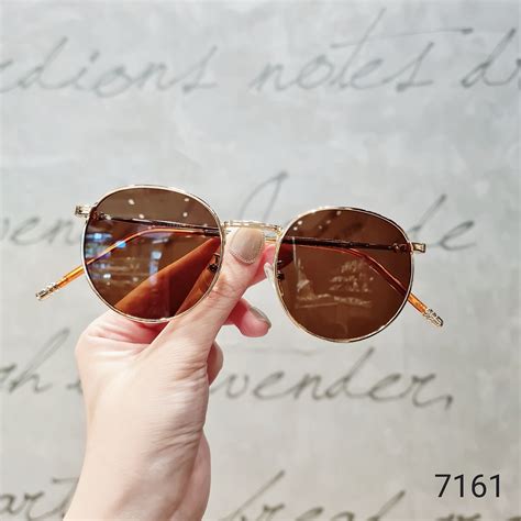 Kính Mát Gọng Mắt Tròn Lilyeyewear Nam Nữ Chống Tia Uv400 Chất Liệu Kim